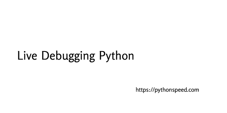 A Python Prompt Into A Running Process Debugging With Manhole